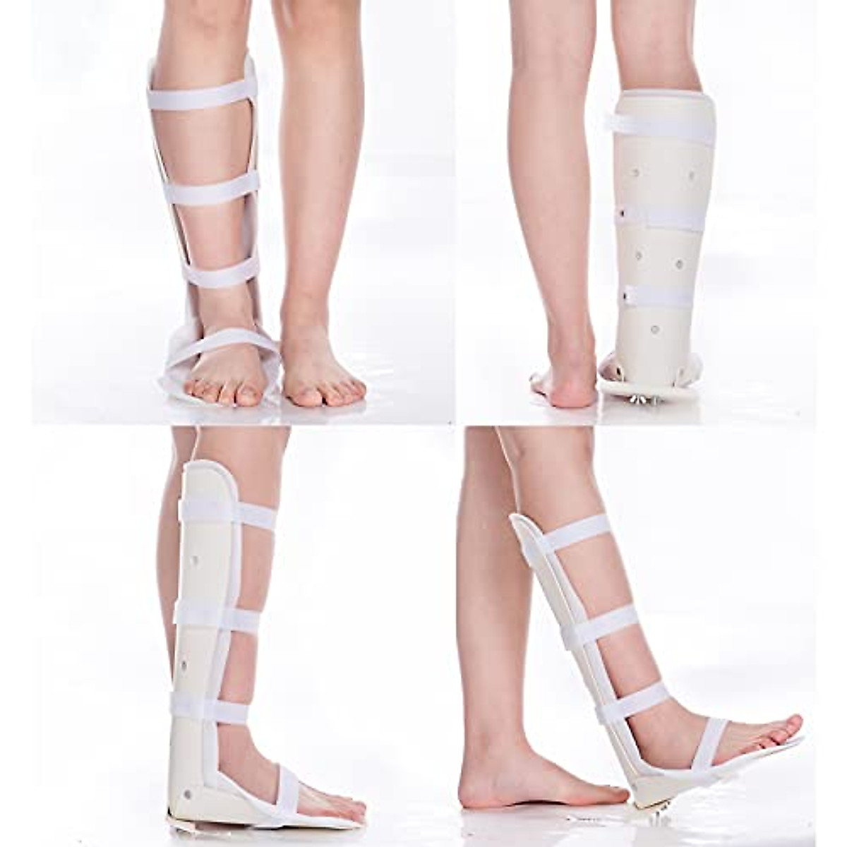 Plantar Fascitis Night Splint, Foot Drop Orthosis Brace Adjustable Elastic Shoes Tongue Ankle Foot Orthosis Easy Use Plastic Lightweight for Arch Support(Right foot)