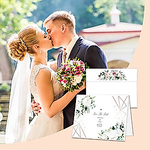 Goefun Blank Note Cards and Envelopes 5 x 7 Folded Cardstock and A7 Envelopes Self Seal 100 Pack for Invitations, Wedding, DIY Greeting Cards, Birthday