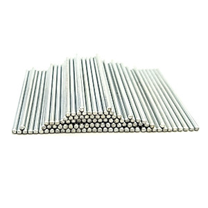 EUDAX 100Pcs Dia.2mm STEM Toys Shaft Round Rod Axles for DIY Toy RC Car Boat Helicopter Model Part (2mmx50mm)