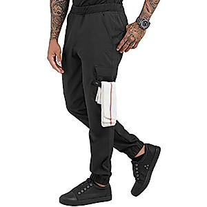 Men's Performance Stretch Jogger Chef Pant (Black, Medium)