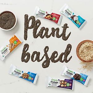 Orgain Organic Vegan Protein Bars, Peanut Butter - 10g Plant Based Protein, Low Calorie Healthy Snacks, No Lactose or Soy Ingredients, Gluten Free, Non-GMO - 1.41 Oz (Pack of 12)