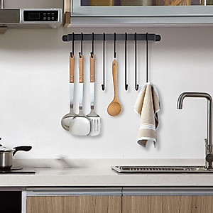 SHUNTU Coffee Cup Holder Wall Mounted - Coffee Cup Rack Mug Hooks in Kitchen Counter or Coffee Bar Station for Mug Display, Storage or Collections, Kitchen Utensils Hanger - Easy to Install