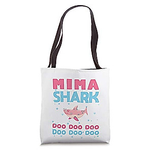 Mima Shark Tote Bags Funny Mothers Day Gift Grandma Women Tote Bag