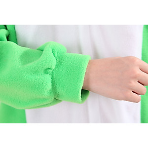 Honeystore Unisex Dinosaur Animal Cosplay Costume One Piece Pajamas Halloween ,Green Dinosaur,XL(Height: 176-180cm/69-71in)