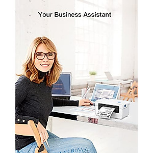 POLONO Shipping Label Printer, 4x6 Thermal Label Printer for Shipping Packages, Commercial Direct Thermal Label Maker, Shipping Label, 4 x 6 Direct Thermal Labels, 220 Labels/Roll