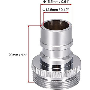 Silver Faucet Adapter,Faucet Adapter for Portable Washer,Dishwasher Snap Adapter Connection,Brass Chrome，5/16-27 Male or 55/64-27 Female,Faucet Aerators,Faucet Parts