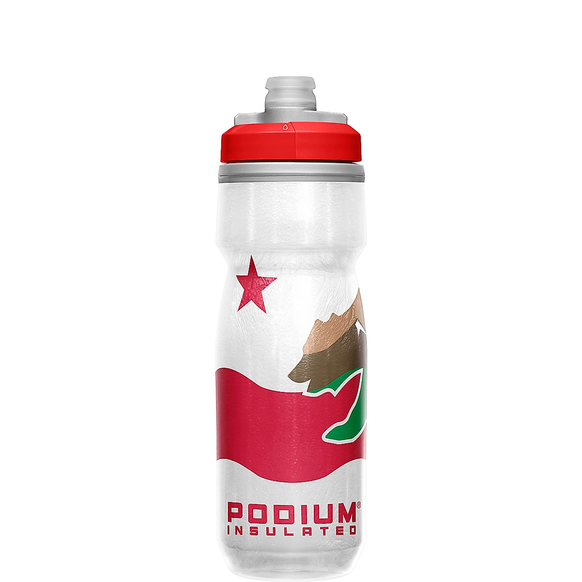 CamelBak Podium Chill Insulated Bike Water Bottle - Easy Squeeze Bottle - Fits Most Bike Cages - 21oz, California
