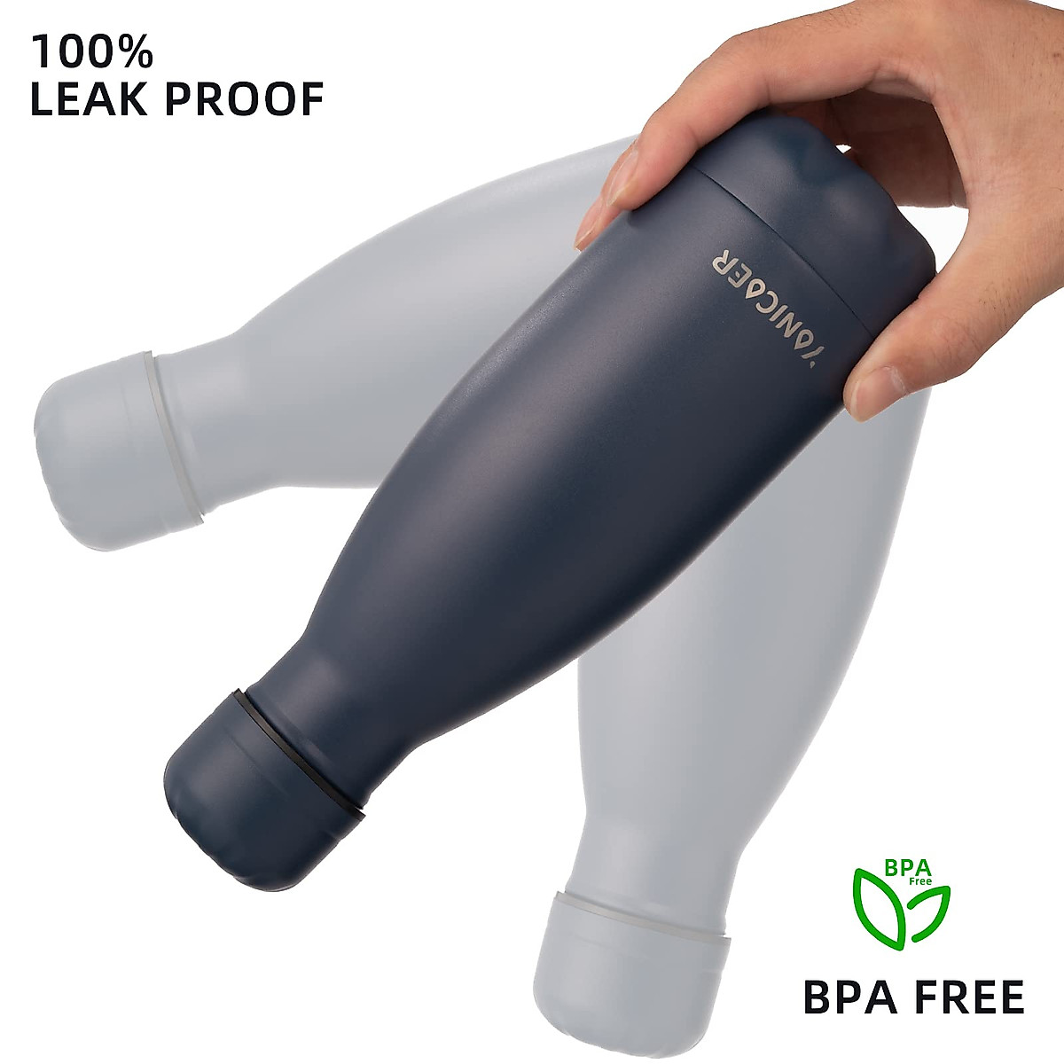 Insulated Water Bottle,YONICOER 12 OZ Double Walled Stainless Steel Metal Water Bottles, Vacuum Thermo Flasks for Daily Use, Sports, Gym, Travel,School