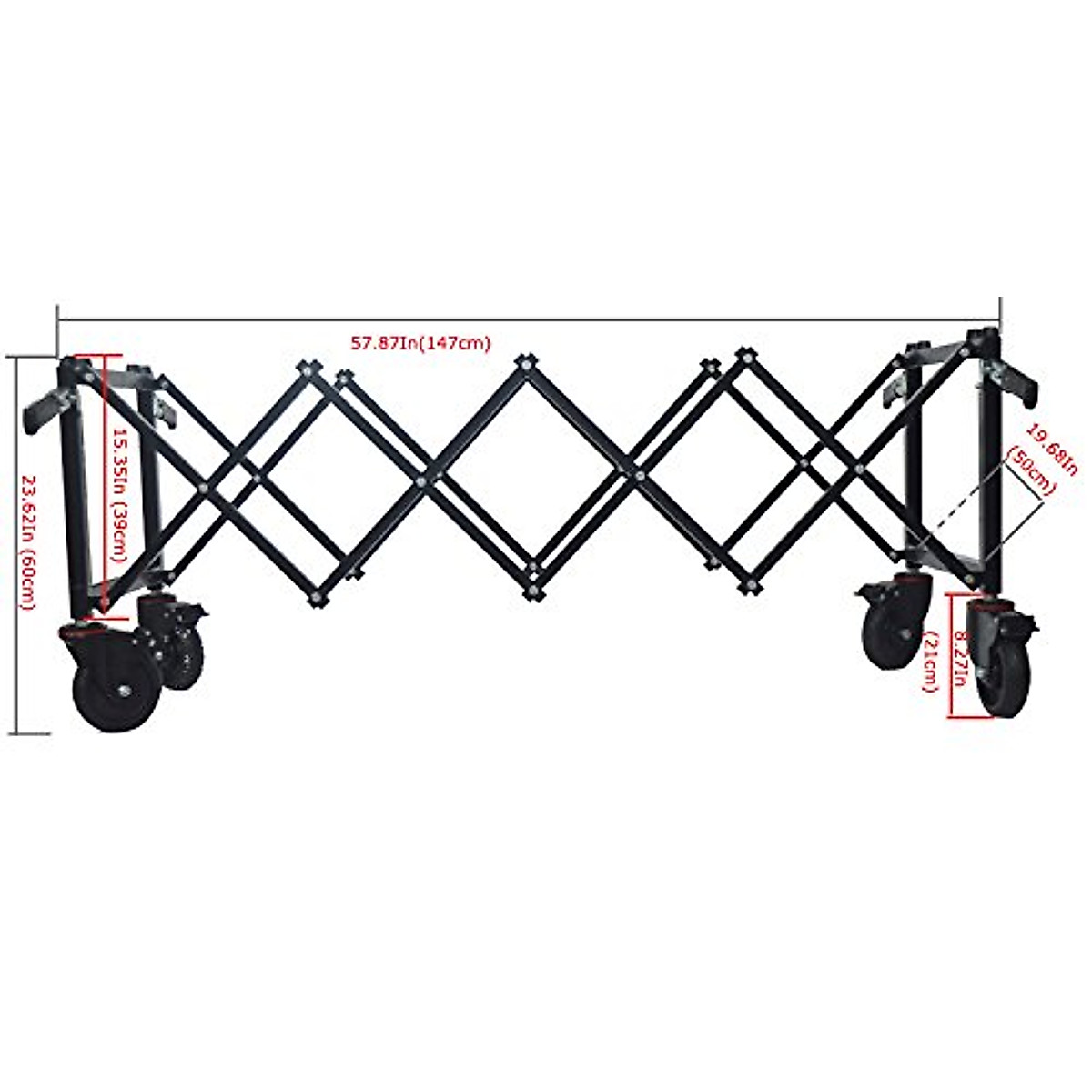 INTSUPERMAI Carbon Steel Funeral Stretcher Truck Church Truck Casket Stand Trolley Cart Fordable Mortuary Supply Fordable Coffin Cart
