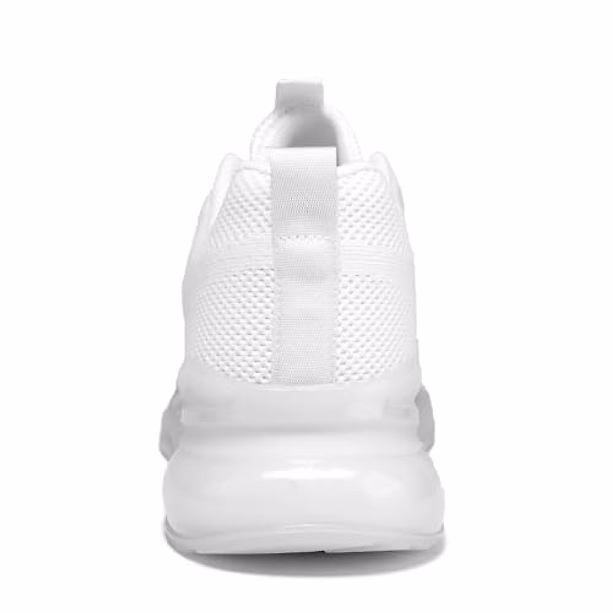 Mens Air Cushion Fashion Sneakers Breathable Blade Running Walking Shoes Comfortable Non Slip Work Sport Fitness Athletic Tennis Shoes White