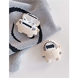 Funny Case Compatible with Apple AirPods Pro Anime Cool Kawaii Food Cover Silicone Shell Anti-Fall Cases for AirPods Pro 2019 with The Carabiner for Men Women (AirPods Pro, Cute Shark)