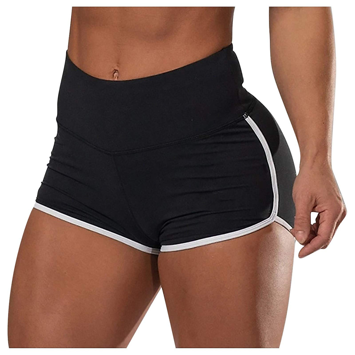 Bblulu Women's Athletic Shorts Criss Cross Elasticity Workout Yoga Shorts Running Gym Sport Pants Non See Through Tights