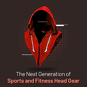 AllSportsHeadGear Head Towel, Absorbent Cooling Hoodie Towel with Internal Pockets for Ice and Heat Packs, Cooling Towels for Athletes, Soft, Breathable Sweat Towel for Gym, Daily Use and More, Red