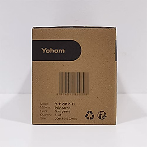 YOHOM Small Clear Makeup Organizer Tray Vanity Cosmetic Brush Holder Storage Box 9-Compartments Countertop Lipstick collection Display Case with 2 Dividers Plastic