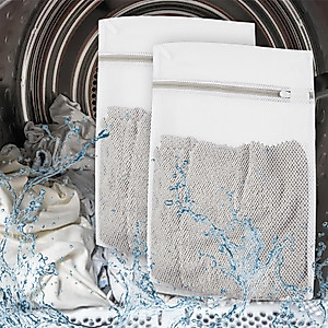 DZSEE Mesh Laundry Bags for Delicates – Durable Honeycomb Mesh Wash Bag for Delicates, Socks, Lingerie, and Household Items, with Zipper Closure