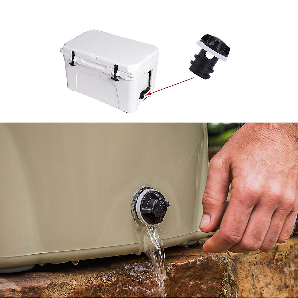 Cooler Plug for YETI,2-Pack Replacement Compatible with YETI RTIC ORCA Roadie and Tundra Coolers,Cooler Accessories for Tank Ice Bucket.