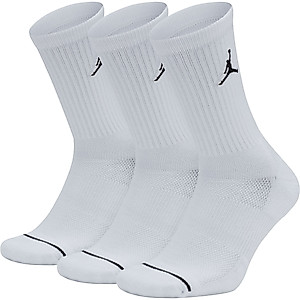 Jordan JUMPMAN CREW 3PPK SOCKS WHITE WHITE BLACK SIZE M