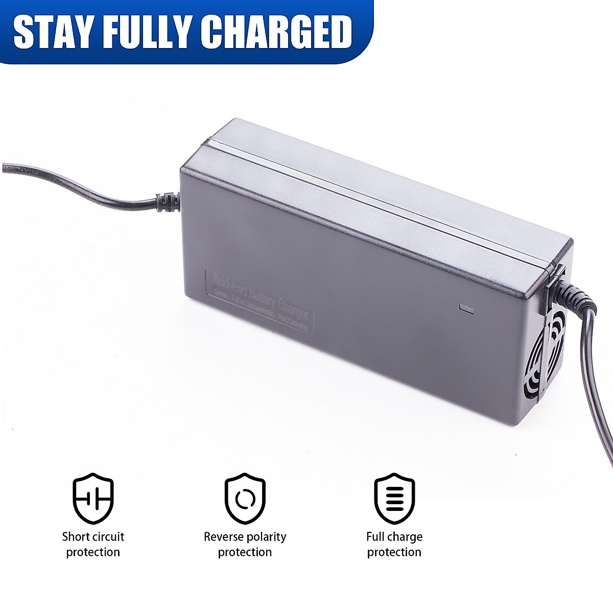 MWMNUN 36V 1.5A Battery Charger (3-Pin XLR Connector) and XLR Charging Port Socket for Razor Crazy Cart XL, X-600 - W15128190014, Schwinn S1000, S600, Ezip E1000, MX650, Currie