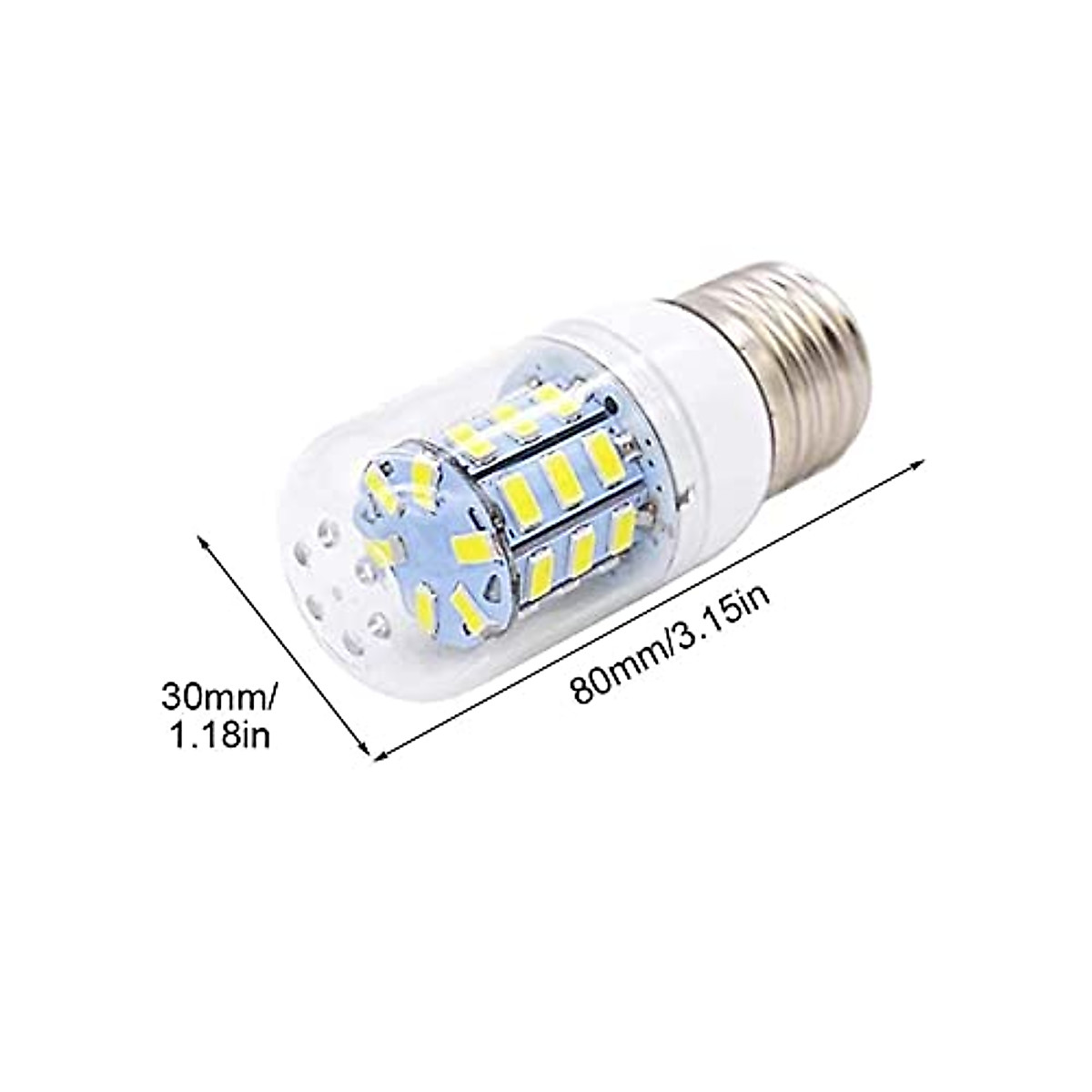 MMBGJKG Refrigerator Light Bulb 5W,5304511738 Refrigerator LED Light Bulb, Refrigerator PS12364857 AP6278388 4584444,120V E26 Daylight White LED Refrigerator Light Appliance Bulbs (2)