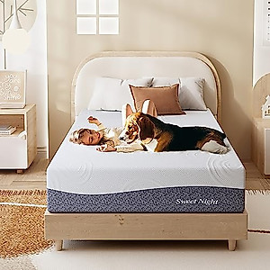 Sweetnight Twin Size Mattress, 10 Inch Bamboo Charcoal Cooling Gel Memory Foam Mattress for Moisture Wicking, Plush Foam Mattress for Comfy Sleep, Mattress in a Box, Luna, Gray+White