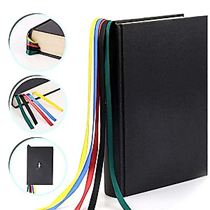 6Pcs Bible Ribbon Bookmark Multi Ribbon Page Marker Leatherette Bookmark Artificial Leather Bookmark with Colorful Ribbons for Books