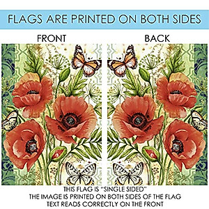 Toland Home Garden 102580 Poppie Delight Flower Flag 28x40 Inch Double Sided Flower Garden Flag for Outdoor House Flag Yard Decoration