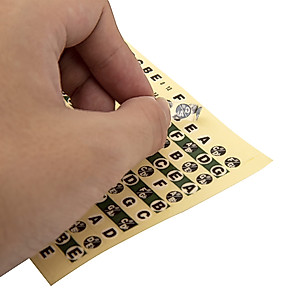 4Pcs Yootones Guitar Fretboard Stickers Acoustic Bass Guitar Fretboard Note Map Stickers for Beginner Practice Learner