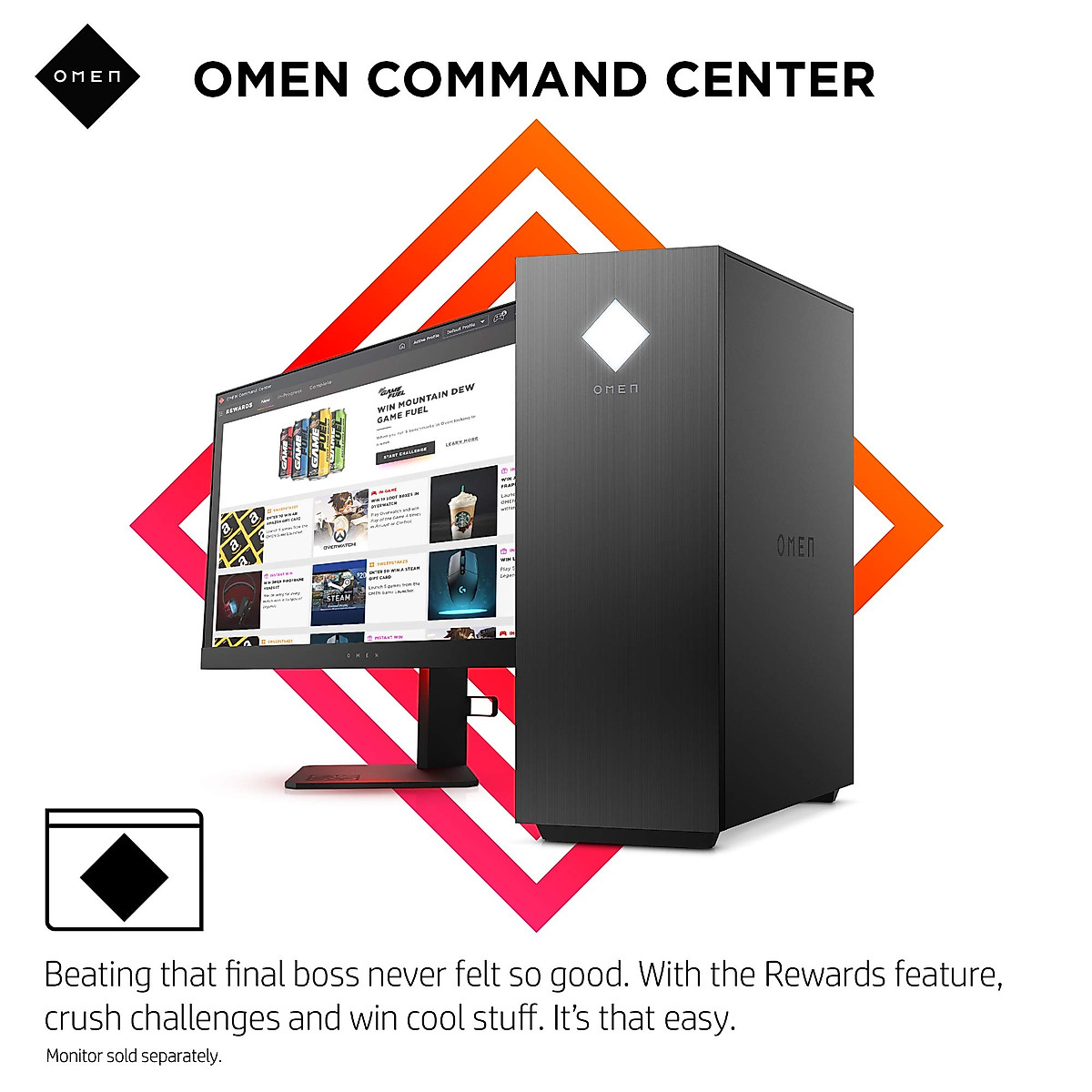 OMEN 25L Gaming Desktop PC, AMD Radeon RX 5500, AMD Ryzen 5 3500, HyperX 8GB DDR4 RAM, 512GB PCIe NVMe SSD, Windows 10 Home, VR Ready, RGB Lighting (GT12-0010, 2020 Model)