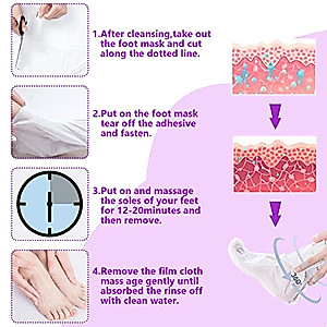 Permotary Foot Peel Mask - 6 Pack - Original Exfoliant Foot Peel - Feet Callus Remover & Dead Skin Remover, Moisturizing Feet, Baby Your Feet Naturally (Lavender&Milk)