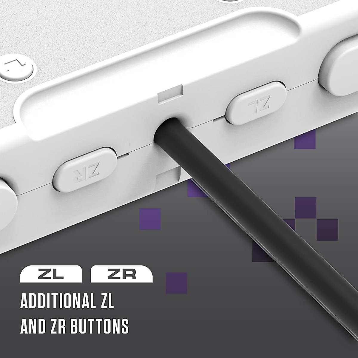 Retro-Bit Legacy 16 Wired USB Controller - Features Home, SS & ZL/ZR Buttons - for Switch, PC, MacOS, RetroPie, Raspberry Pi - Classic Grey