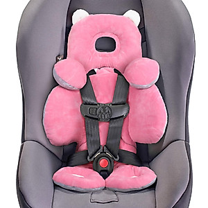 BENBAT Total Body Baby Support Pillow - Stroller Or Car Seat Baby Body Support Pillow - Baby Head Support Pillow and Body Support for Babies - Newborn Gifts and Gifts for Baby Shower (Pink)