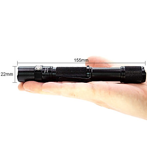 ThruNite LED Flashlight Neutral White, Archer 2A V3 450 Lumens Portable EDC AA Flashlight with Lanyard, IPX8 Water-Resistant Dual Switch Outdoor Light for Hiking, Camping, Everyday Use - Black NW