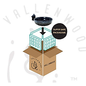 VALLENWOOD Extra Large Salad Serving Bowl, 11 inch. Big Ceramic Navy Dark Blue Pasta bowl Plus Oil Bottle. 95 oz. Beautiful And Elegant Huge Design. Giant Mixing and Fruit Bowls