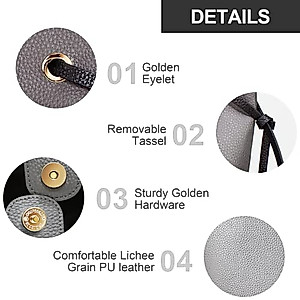 Women's Tote Bag Shoulder Bag Big Capacity Soft PU Leather Handbag with Decorative Strap