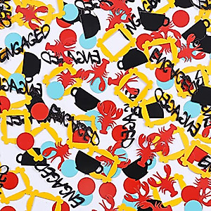 240 Pieces Friends TV Show Confetti for Bridal Shower Decorations, Friends Themed Bachelorette Table Decorations Include Lobster, Engaged Confetti