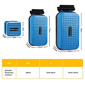 Learay Magnetic Aquarium Algae Scraper, Fish Tank Glass Cleaner Brush, Floating Algae Magnet Cleaning Tool Scrubber Brush Algae Remover for Aquarium Scrubber Brush with Non-Slip Handle(Mini)