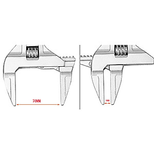 Sehfupoye Adjustable Wrench Large Opening Bathroom Spanner Wrenches Wide Jaw 6-68mm Aluminum Alloy Spanner Wrenches Shank Plumber