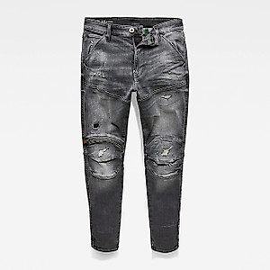 G-STAR 5620 3D Zip Knee Skinny Fit Jeans, Vintage Ripped Basalt, 32W x 34L