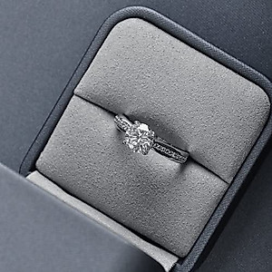 Woodten Blue Round Corner PU Leather Proposal Ring Box Jewelry Ring Gift Box Jewelry Packaging Box