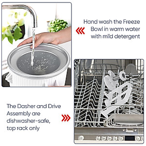 Ice Cream Maker Attachment for Kitchenaid Stand Mixer,2-Quart Frozen Yogurt - Ice Cream & Sorbet Gelato Maker,Fits 4.5 5 6 7qt Kitchenaid Stand Mixer