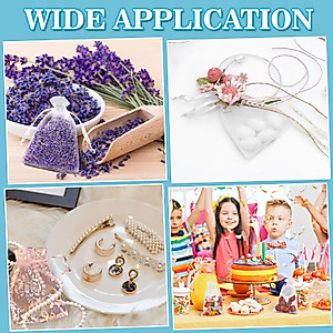 Sukh 100 White Organza Bags 3''x4'' - Small Organza Sachet Jewelry Gift Favor Bags Drawstring Mesh Bags Valentines Wedding Eid Mubarak Halloween Eve Christmas New Year Party Candy Fruit Wrap Bulk