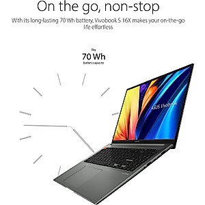 ASUS 2023 Vivobook S15 15.6” 3K OLED Laptop 14-Core Intel Core i7-12700H Iris Xe Graphics 16GB DDR4 1TB NVMe SSD 2xThunderbolt4 WIFI AX Webcam HDMI2.1 Backlit KB Fingerprint Windows 11 Pro w/RE USB