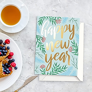 Sweetzer & Orange New Year Cards with Envelopes. 24 Set Box of Holiday Cards. Thick Note Cards and Envelopes, 300gsm Greeting Cards With Envelopes (120gsm). Happy Holidays and Thank You Cards