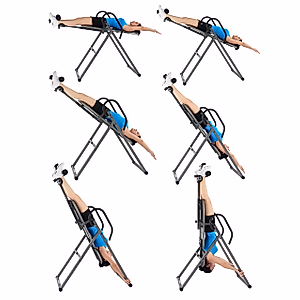 INNOVA HEALTH AND FITNESS ITM5900 Advanced Heat and Massage Inversion Table, Gray/Black