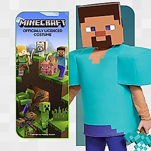Steve Deluxe Minecraft Costume, Multicolor, Medium (7-8)