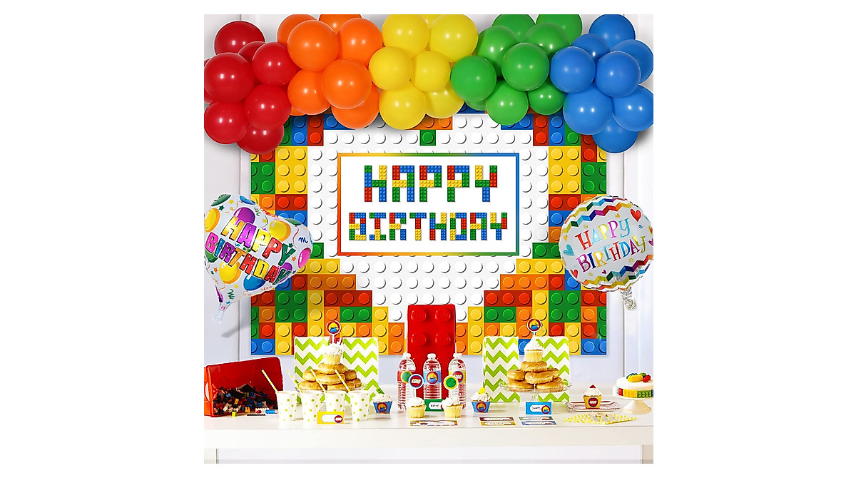 Building Blocks Party Decorations & Supplies Kit | toohoo