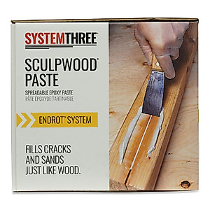 System Three SculpWood Paste Epoxy Wood Filler, 2 Gallon, Brown