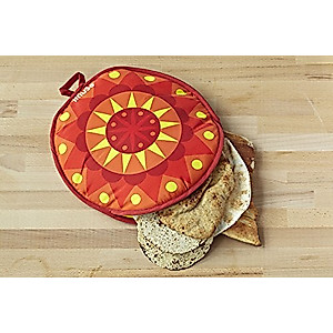IMUSA USA MEXI-10007 Sunburst Cloth Tortilla Warmer 12-Inch, Yellow/Red/Orange