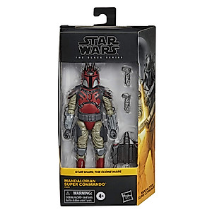 Star Wars The Black Series Mandalorian Super Commando Toy 15-cm-Scale The Clone Wars Collectible Action Figure, Ages 4 and Up