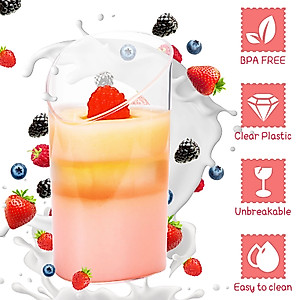 100 Pack Mini Dessert Cups with Spoons Small Plastic 3 oz Slanted Round Shooter Disposable Clear Plastic Parfait Appetizer Cup for Tasting Sample Appetizers